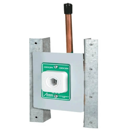 Belmed 6000-OH, Single Outlets - Concealed, Oxygen, Ohio Style